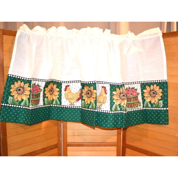 Kitchen | Vintage Valance Cottage Core Country 9s Rustic Farmhouse ...